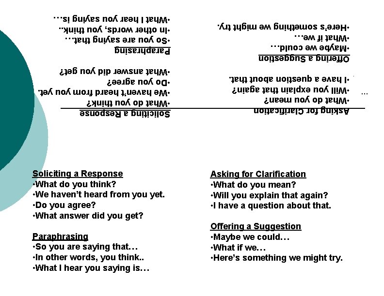 Offering a Suggestion Maybe we could What if