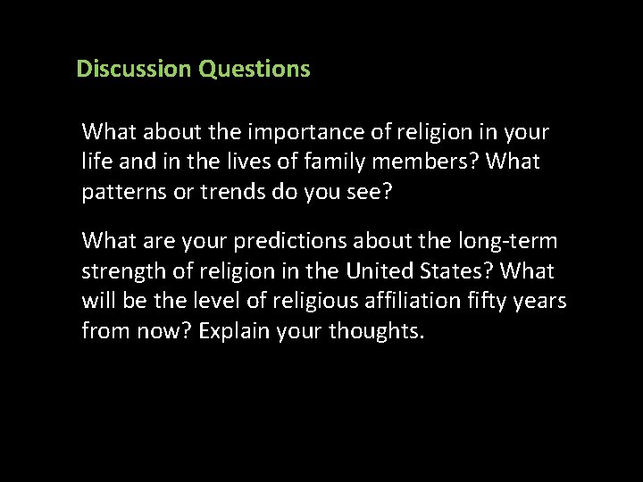 The Pew Religious Landscape Study Five Key Findings