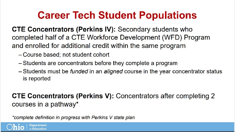 MEASURES OF SUCCESS IN CTE Laura Gale Great