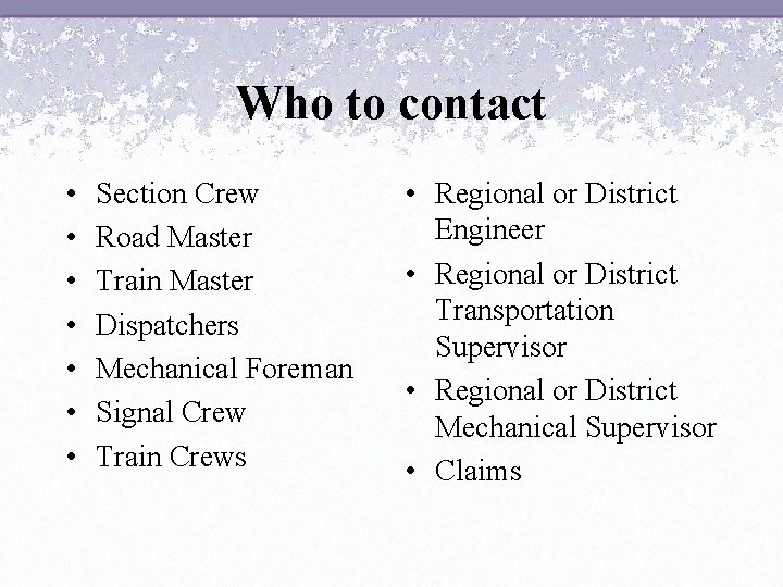 Unit 1 Introduction to the Railroad Industry Objective