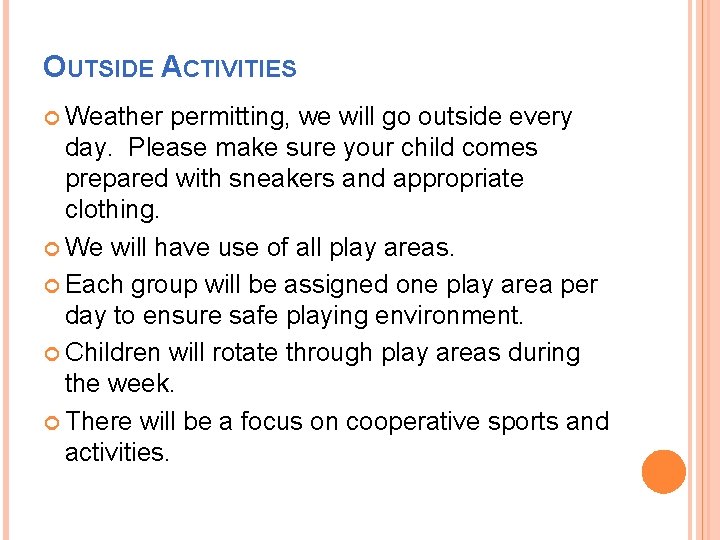 SYCAMORE CREEK ELEMENTARY BEFORE AND AFTER SCHOOL PROGRAM