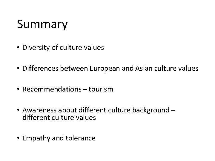 Business Culture in Tourism Culture Values Krystyna Heinz