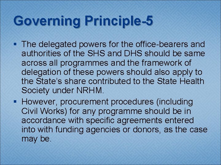 Financial Management under NRHM Issues of Importance Financial