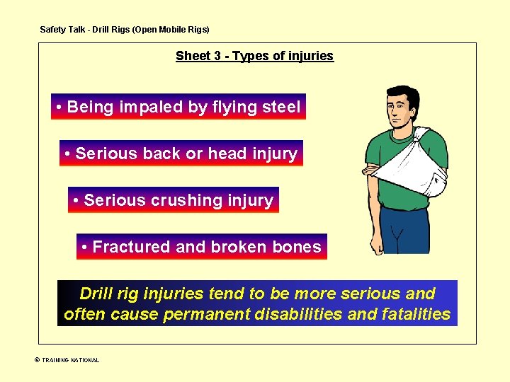 Safety Talk Drill Rigs Open Mobile Rigs Sheet