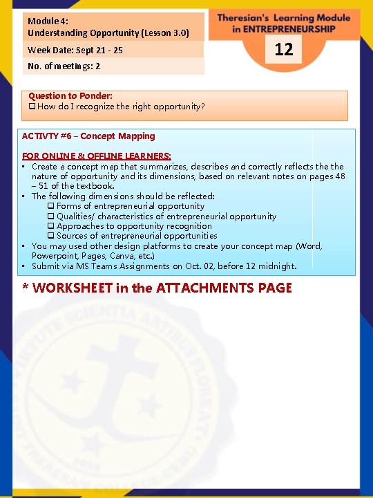 Module 4 Understanding Opportunity Lesson 3 0 Week