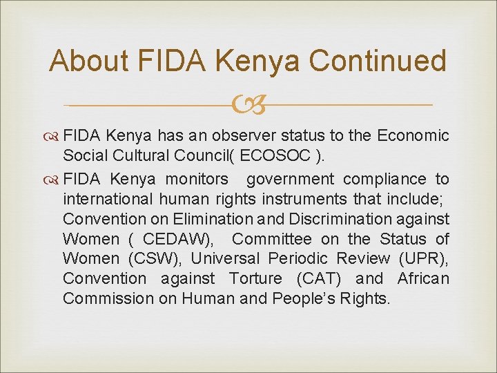 Restitution and Recovery Rehabilitation Alice Maranga Global Alliance