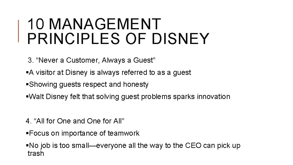BE OUR GUEST HOW UTILIZING DISNEY MANAGEMENT PRINCIPLES
