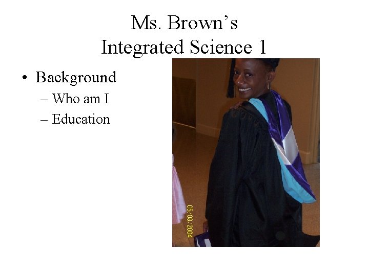 Welcome to Back to School Night Ms Browns