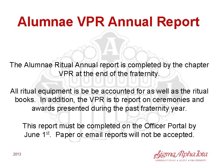 Ritual Reports What is the difference Who is