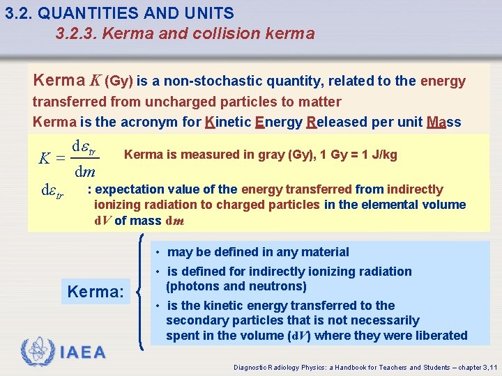 Chapter 3 Fundamentals of Dosimetry Slide series of