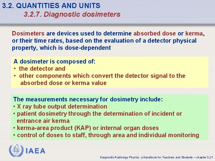 Chapter 3 Fundamentals of Dosimetry Slide series of