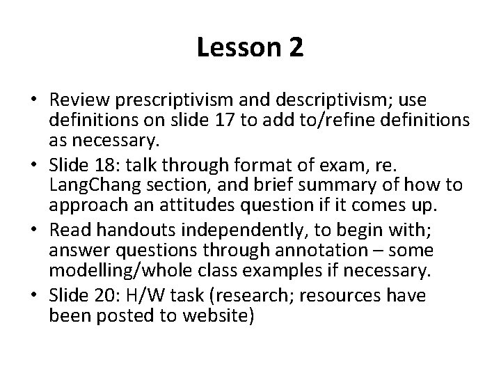 Lesson 1 Introduce Lang Chang as taught module
