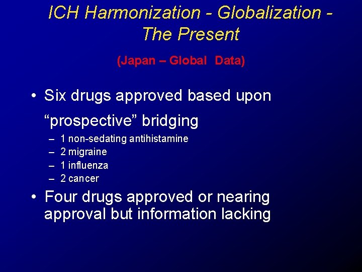 ICH Harmonization The Basis of Global Drug Development