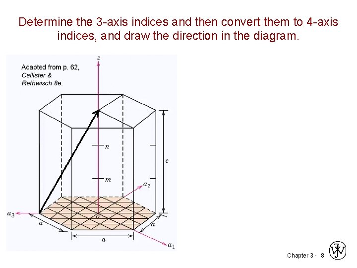 Hexagonal Crystals In the threeaxis coordinate system a