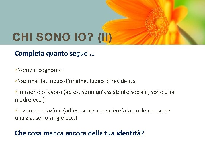 CHI SONO IO DI CHANTAL KLINGBEIL GIORNATA INTERNAZIONALE