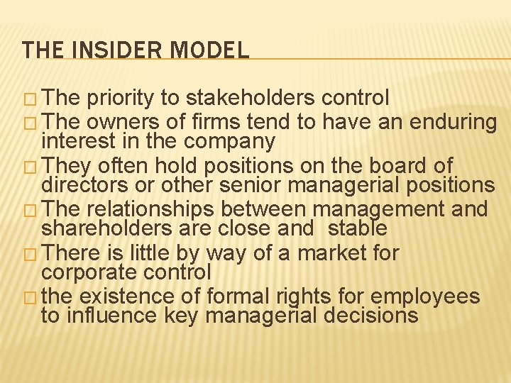 FINAL PRESENTATION OF MANAGEMENT ON CORPORATE GOVERNANCE GROUP