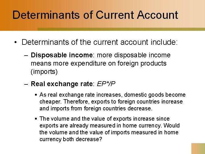 International Finance Chapter 7 The Balance of Payment