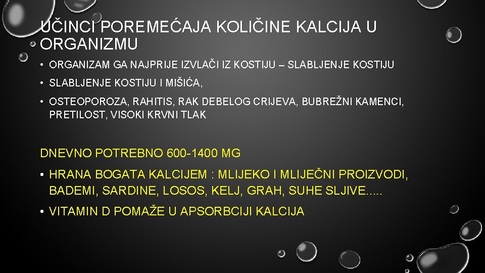 MAGNEZIJ KALCIJ I ELJEZO KAO BIOGENI ELEMENTI PRISUTNI