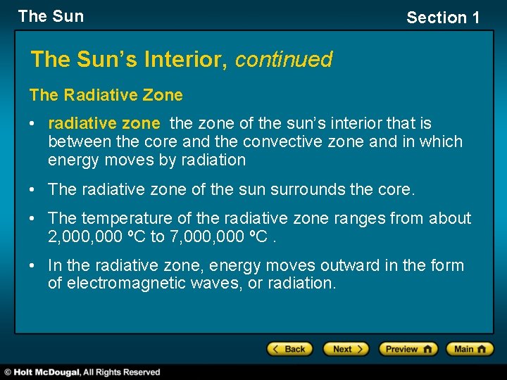 The Sun Section 1 Structure of the Sun