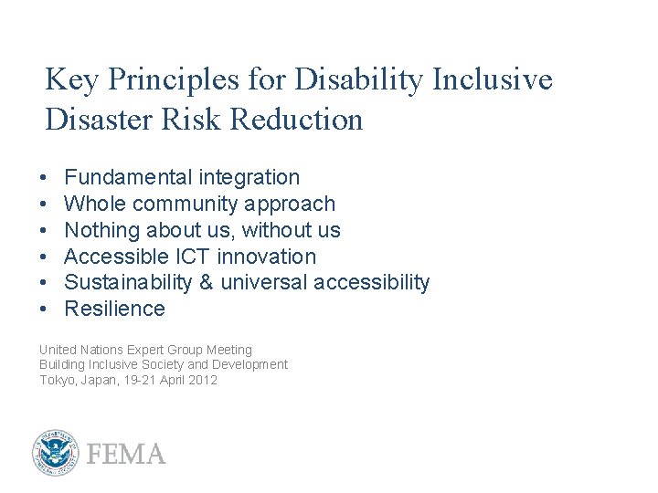 Disability Inclusive Disaster Risk Reduction Recommendations for ...