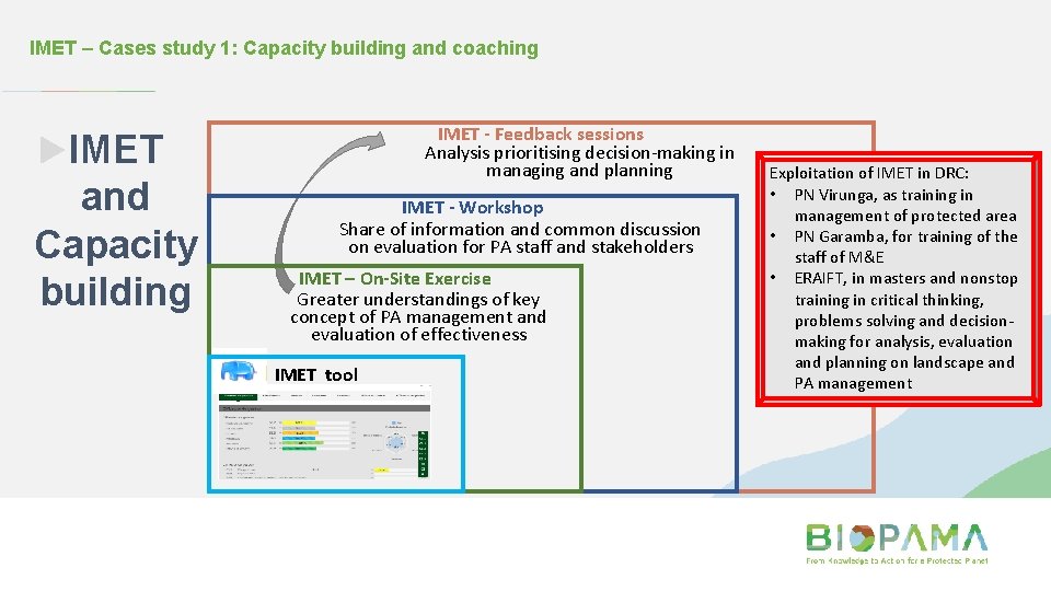 BIOPAMA IMET Overview and case studies BIOPAMA PPT