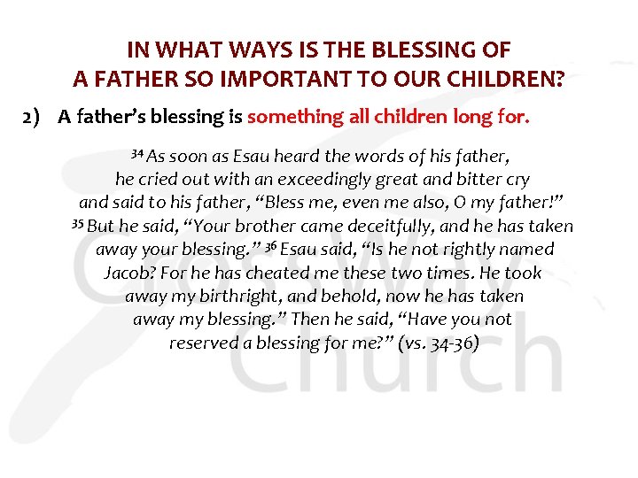 The Blessing of a Father A Special Fathers