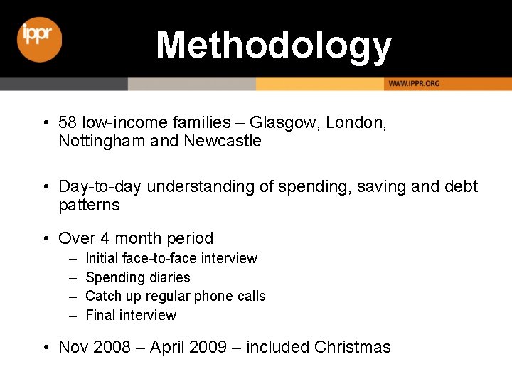 Strength against shocks Low income families and debt
