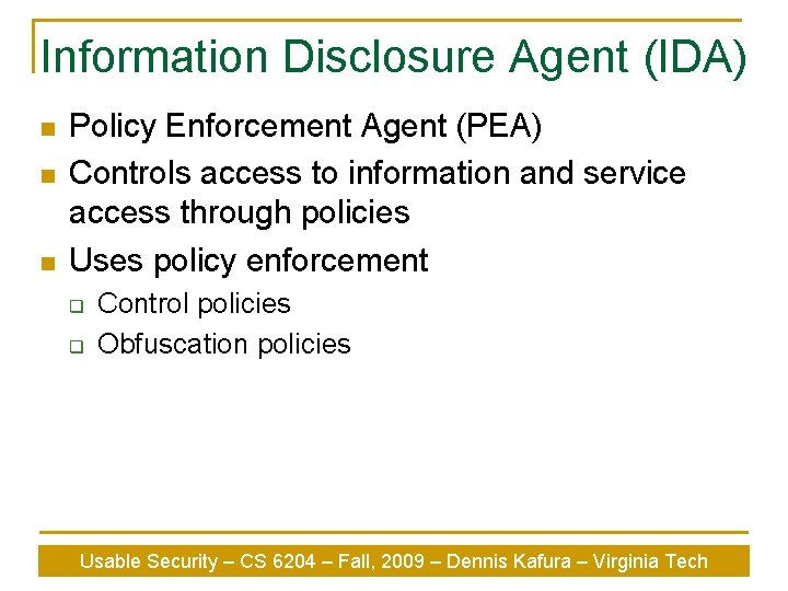 Semantic Web Policy Systems Presented By John Paul