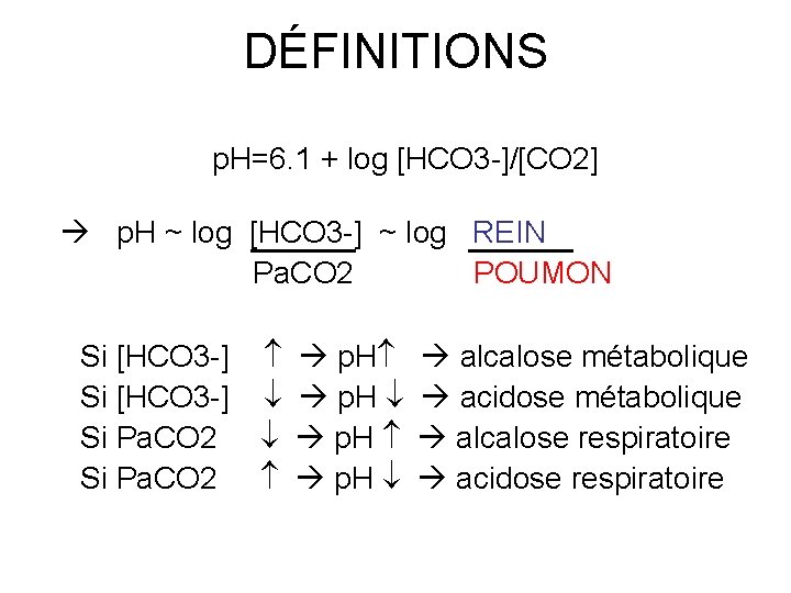 quilibre acidobasique 2 pathologie Cours IFSI 2me anne