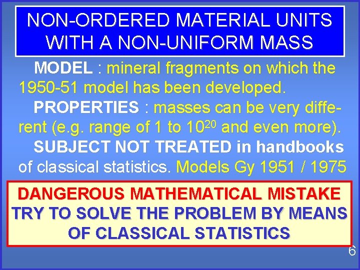 FOURTH PART THE FOUR BRANCHES OF STATISTICS Units