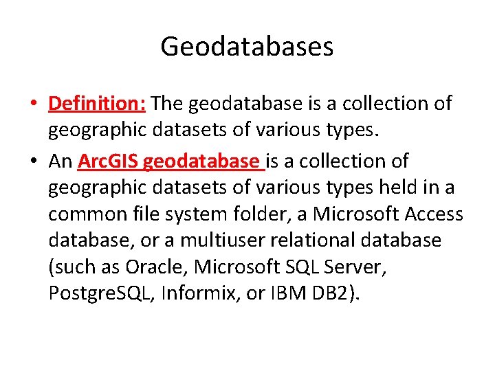 Lecture 3 Spatial Data Management Dr Taysir Hassan