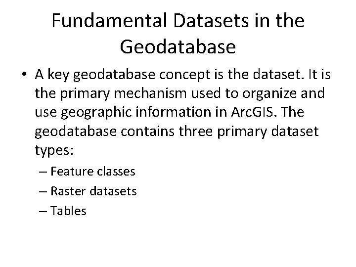 Lecture 3 Spatial Data Management Dr Taysir Hassan