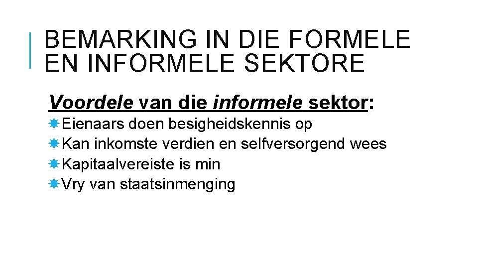 BEMARKINGSFUNKSIE S Besigheidsbedrywighede Kwartaal 3 Oinderwerp 3 ...