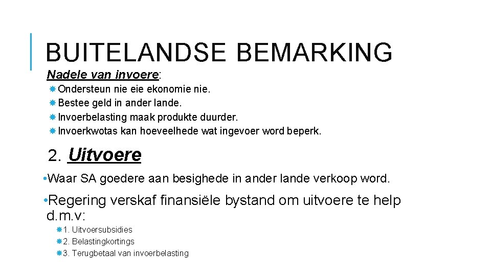 BEMARKINGSFUNKSIE S Besigheidsbedrywighede Kwartaal 3 Oinderwerp 3 ...