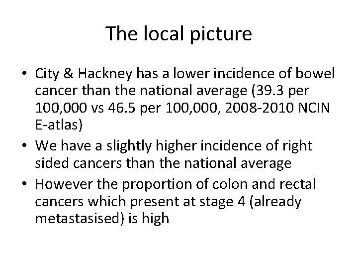 Direct Access Colonoscopy Service DACS Dr Rob Palmer