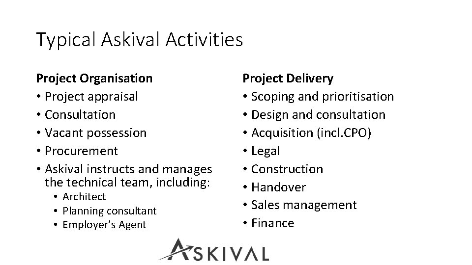 Askival A new approach to development and regeneration