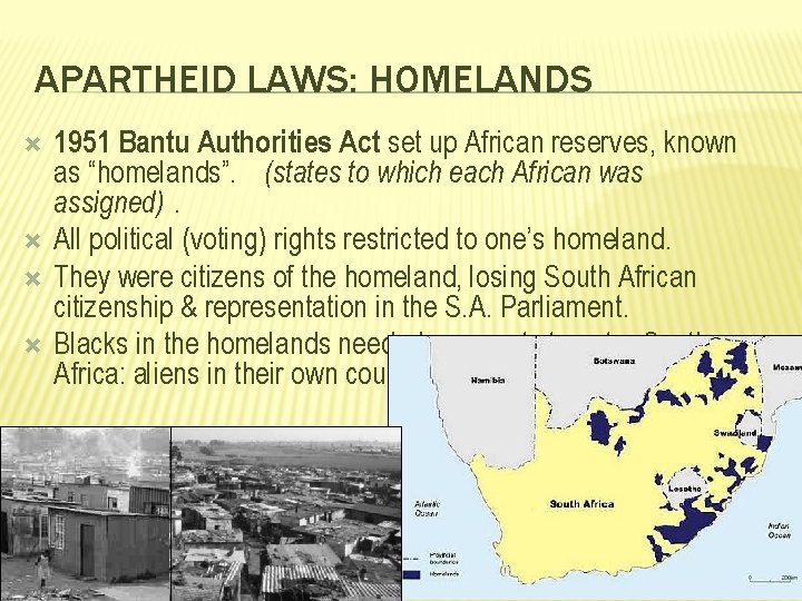 SOUTH AFRICA APARTHEID HISTORY 12SMITHMBSS BACKGROUND notes optional