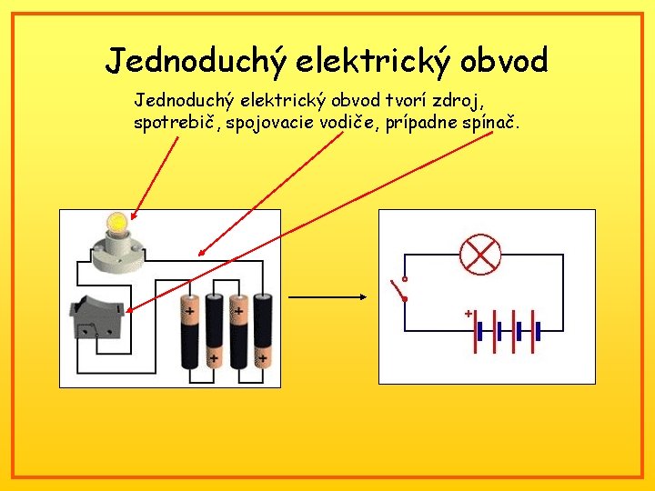 ELEKTRICK SCHMA SCHEMATICK ZNAKY Jednoduch elektrick obvod tvor