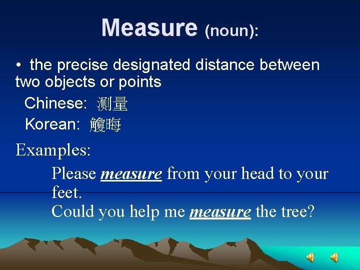 Vocabulary Lesson Two Body noun the structure of