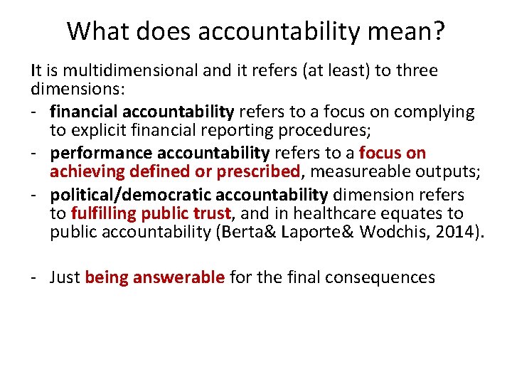 Accountability and human rights in the long term