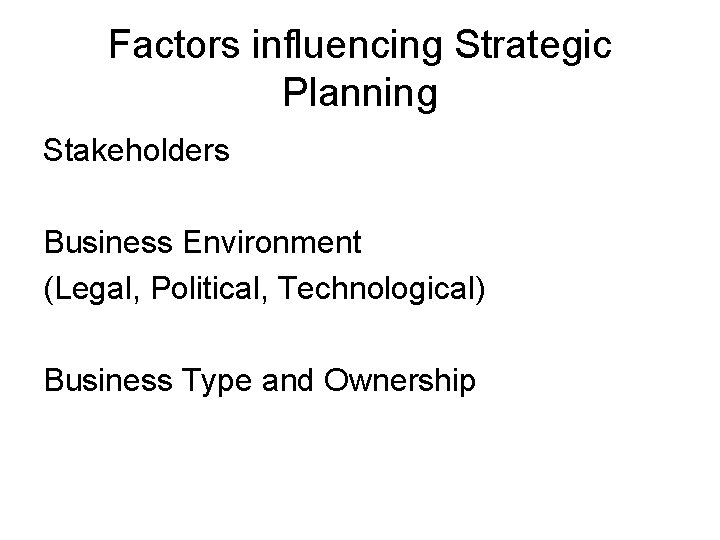 Year 12 The Business Environment Learning Objectives To