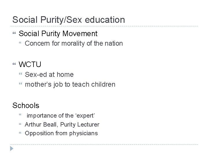 The new education II physical education social purity