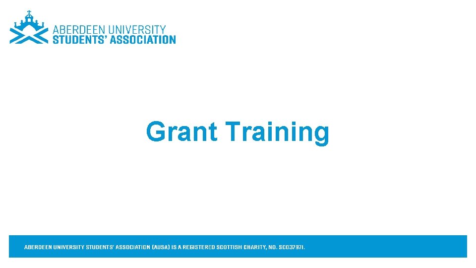 Grant Training What do you want to get