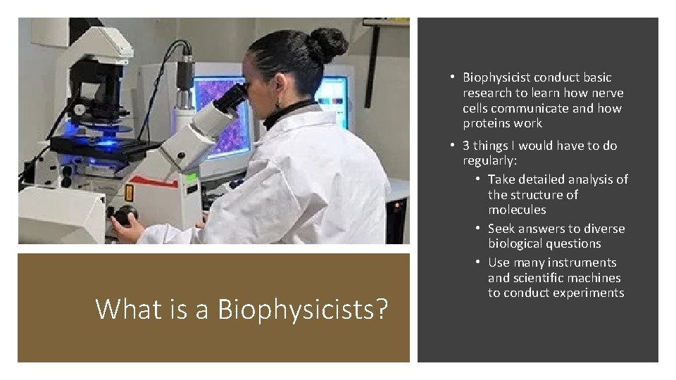 Peters Career Path How to become a Biophysicists