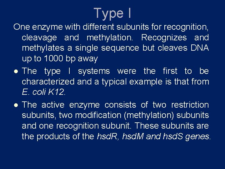 Restriction Enzymes KAMAL KUMAR GUPTA Restriction Enzymes Nobel