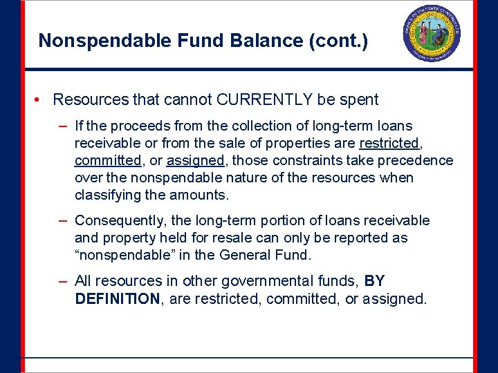 GASB Statement No 54 Fund Balance Reporting and