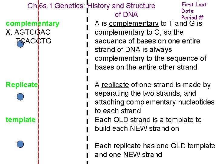 First Last Ch 6 s 1 Genetics History