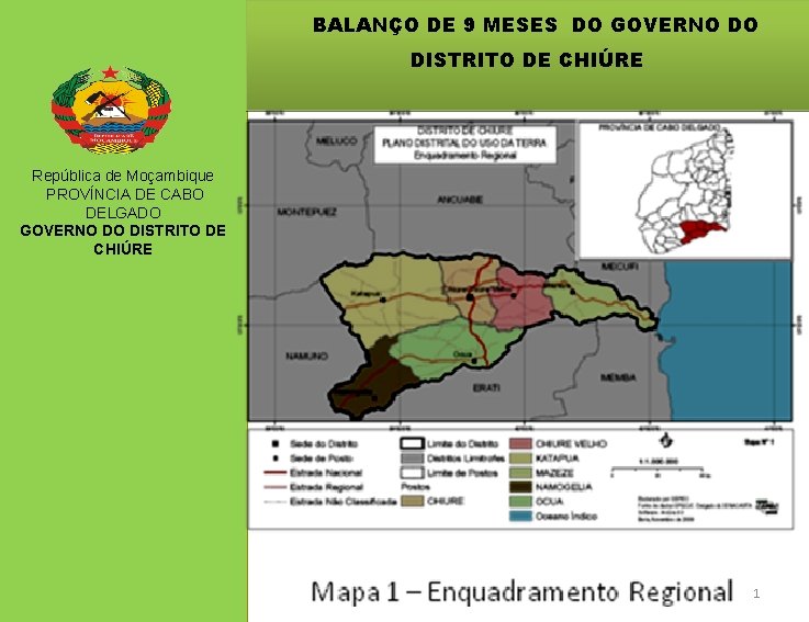 BALANO DE 9 MESES DO GOVERNO DO DISTRITO