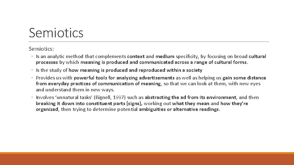 Advertising and the Consumer Culture ANALYZING A DVERTISEMENTS