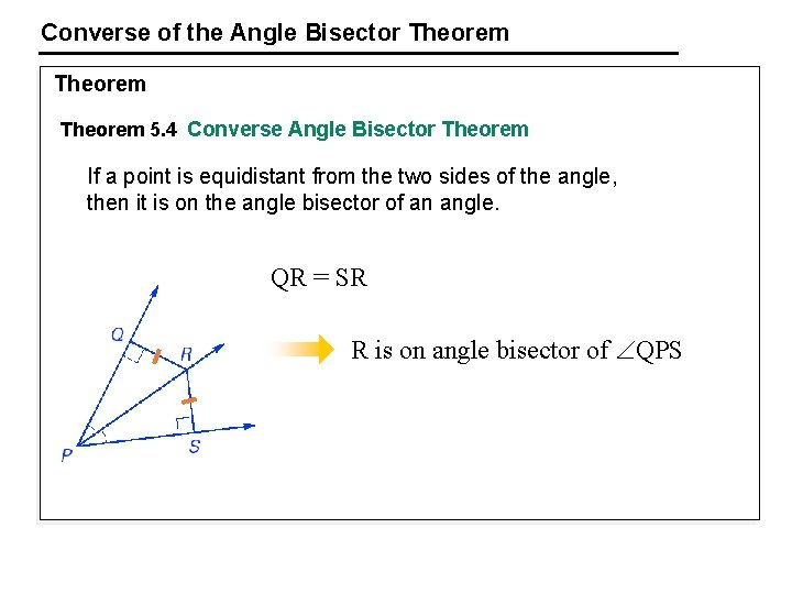 Chapter 5 Section 5 1 Perpendiculars and Bisectors